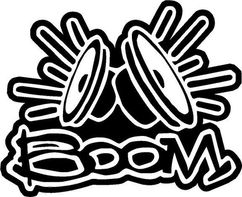 Custom Printed boom SPEAKERS Vinyl Decal - Etsy