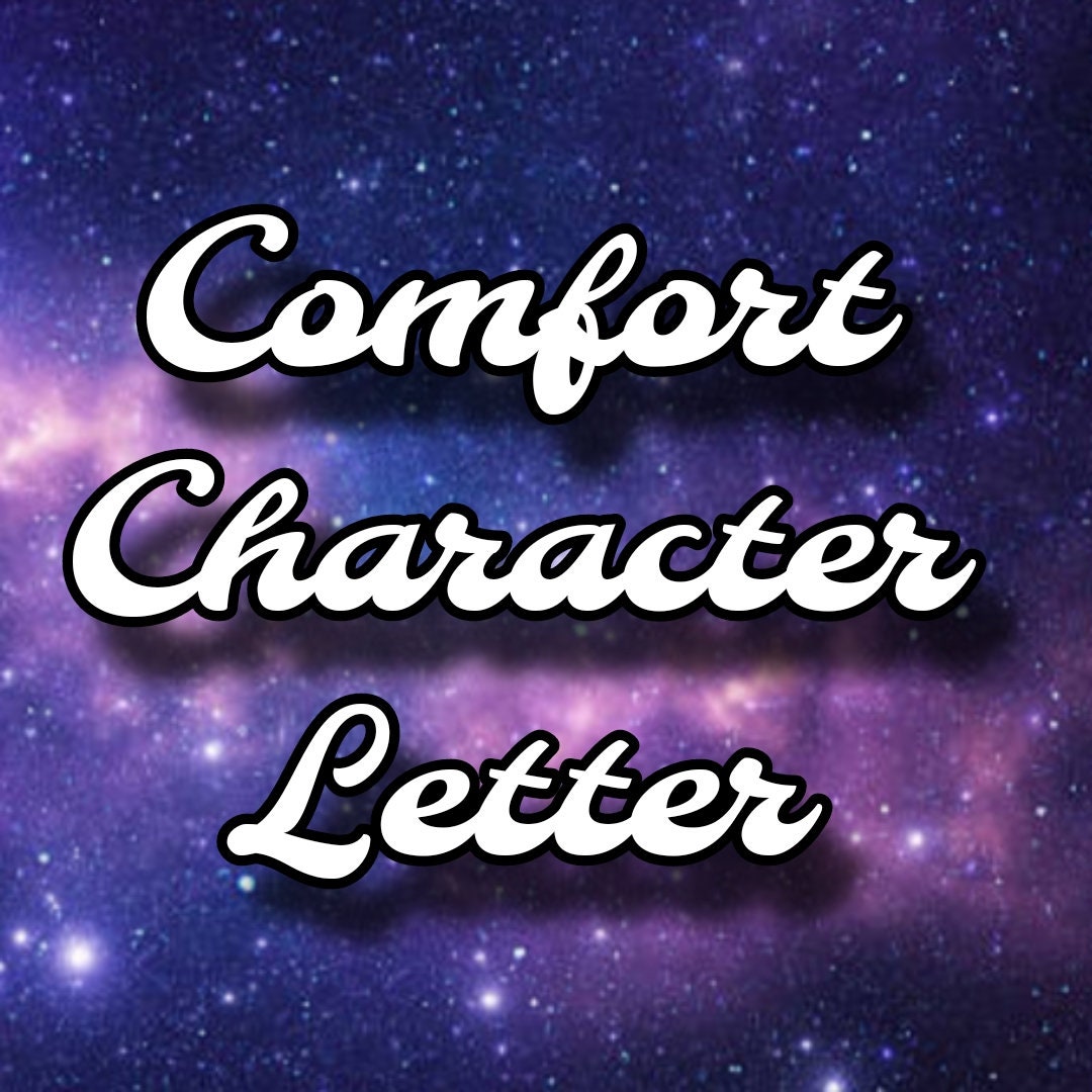 Comfort Character Letter - Etsy