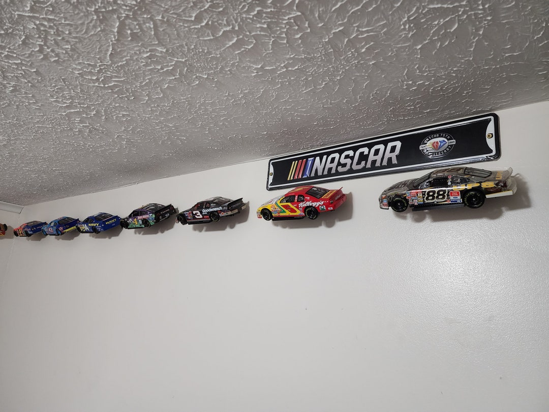 QTY 8 Nascar/collectable 1:24 Scale Car Floating Shelf Display Stand ...