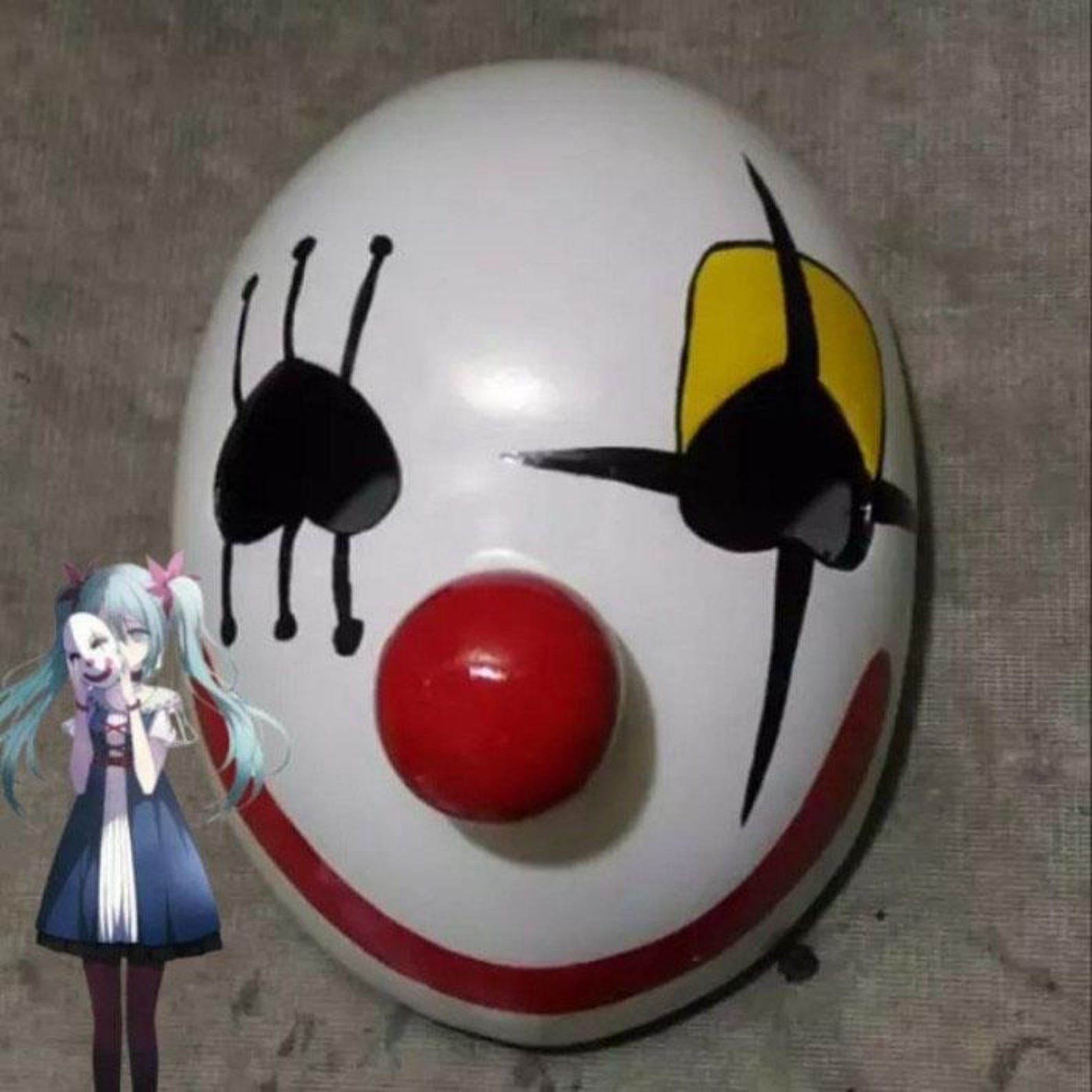 Custom Mask Red Nose Clown Cosplay Mask Marionette Handmade (can Be ...