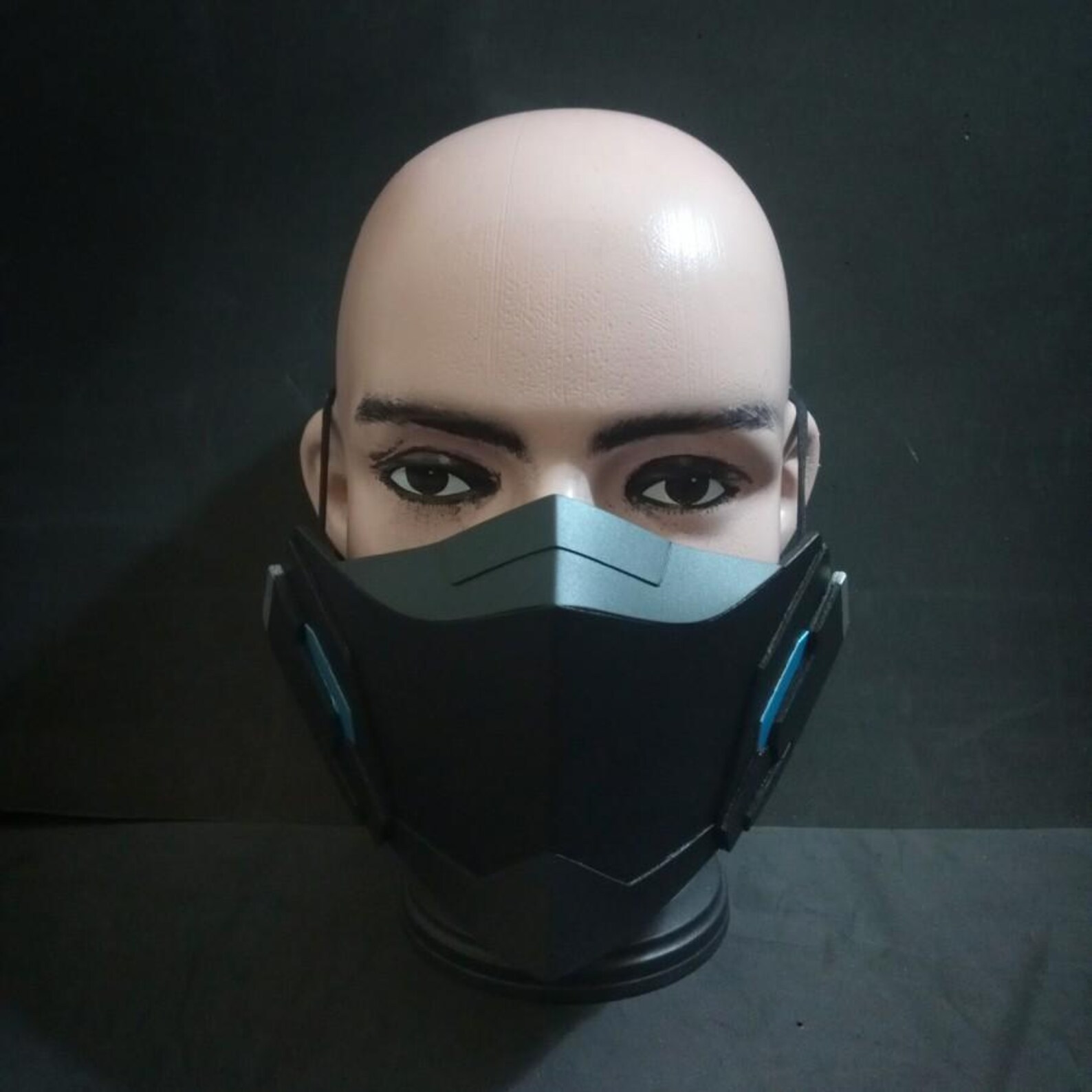 Handmade Black Half Mask: Cosplay Squad Leader - PVC & Foam - Etsy