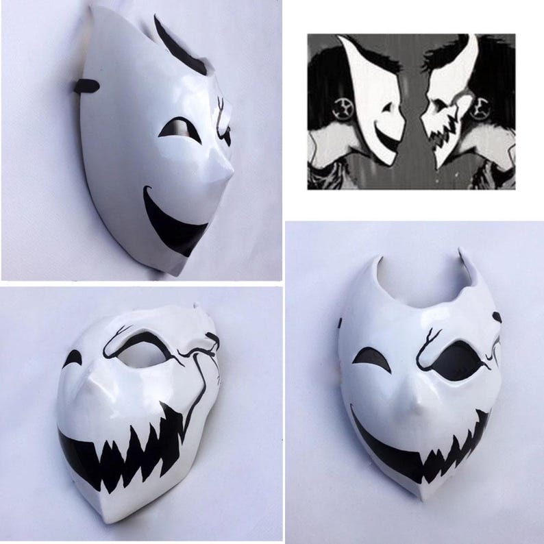 Handmade Monster Half Face Halloween Scary Mask Wooden Mask Cosplay ...