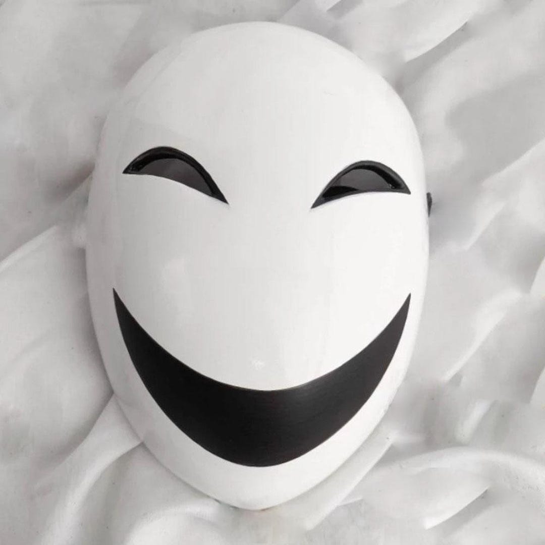 Handmade Scary Smile Mask Hiruko Mask Wooden Mask Cosplay Custom Mask ...