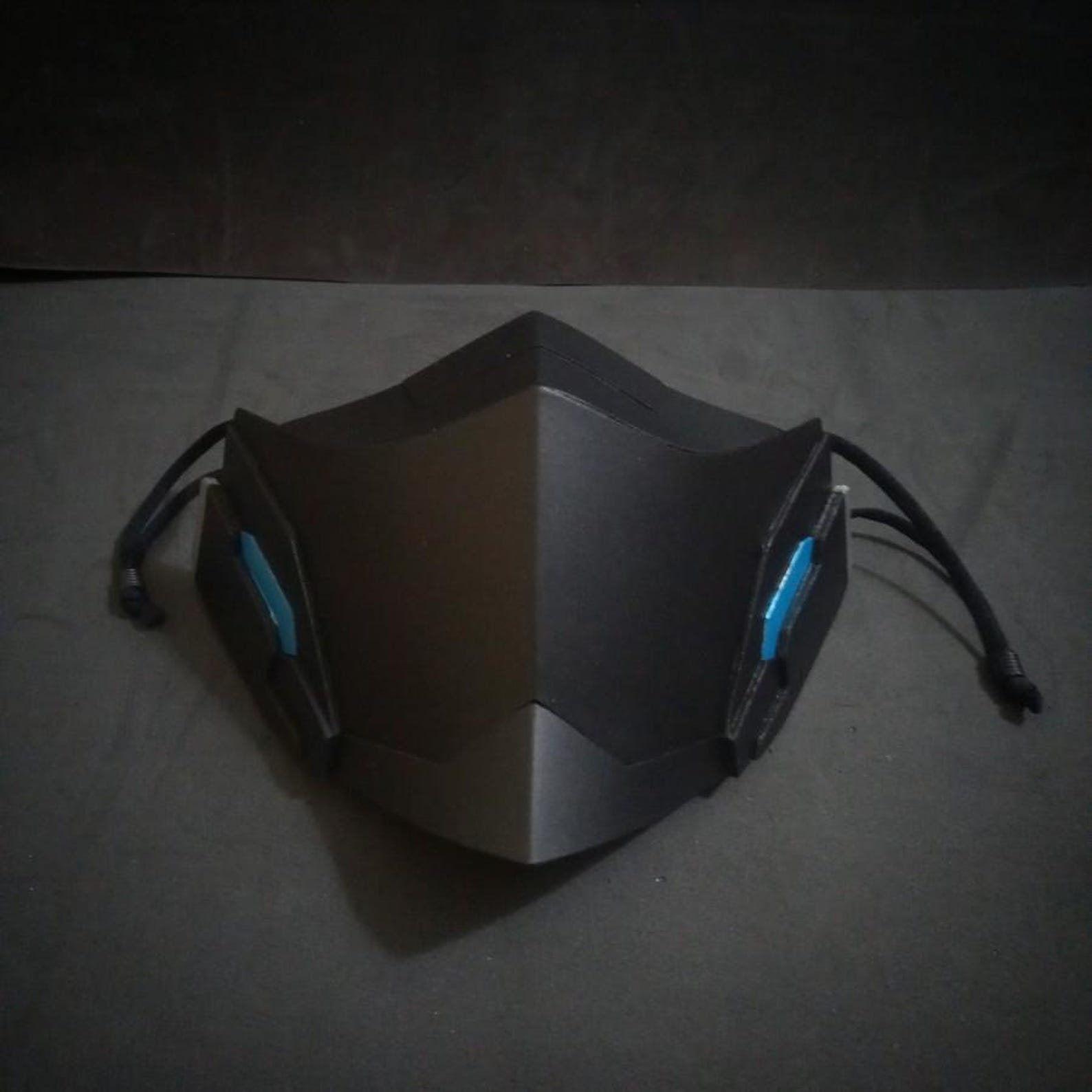 Handmade Black Half Mask: Cosplay Squad Leader - PVC & Foam - Etsy