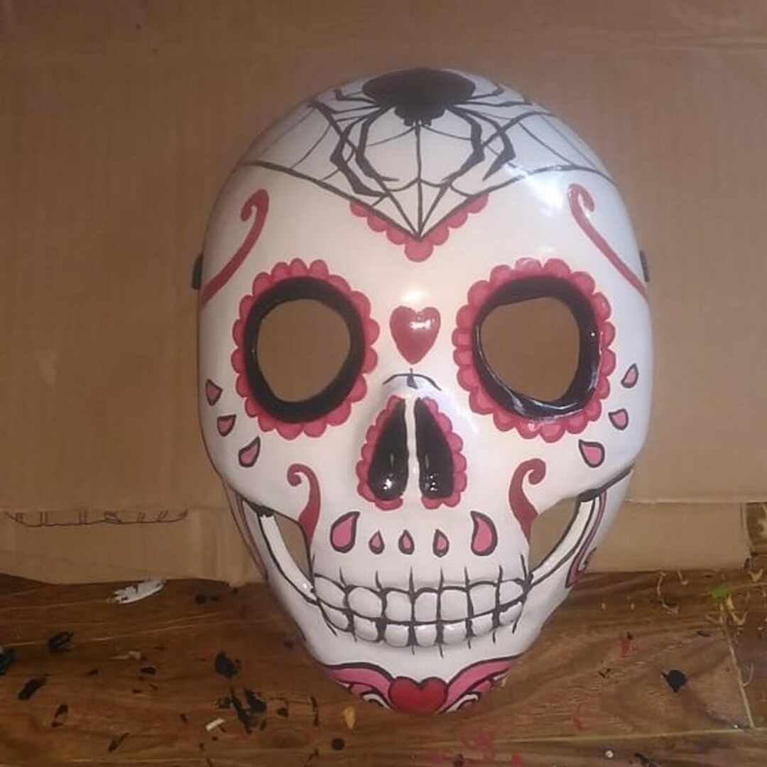 Handmade Colorful Halloween Skull Mask Face Cover Cosplay Kiri Anbu ...