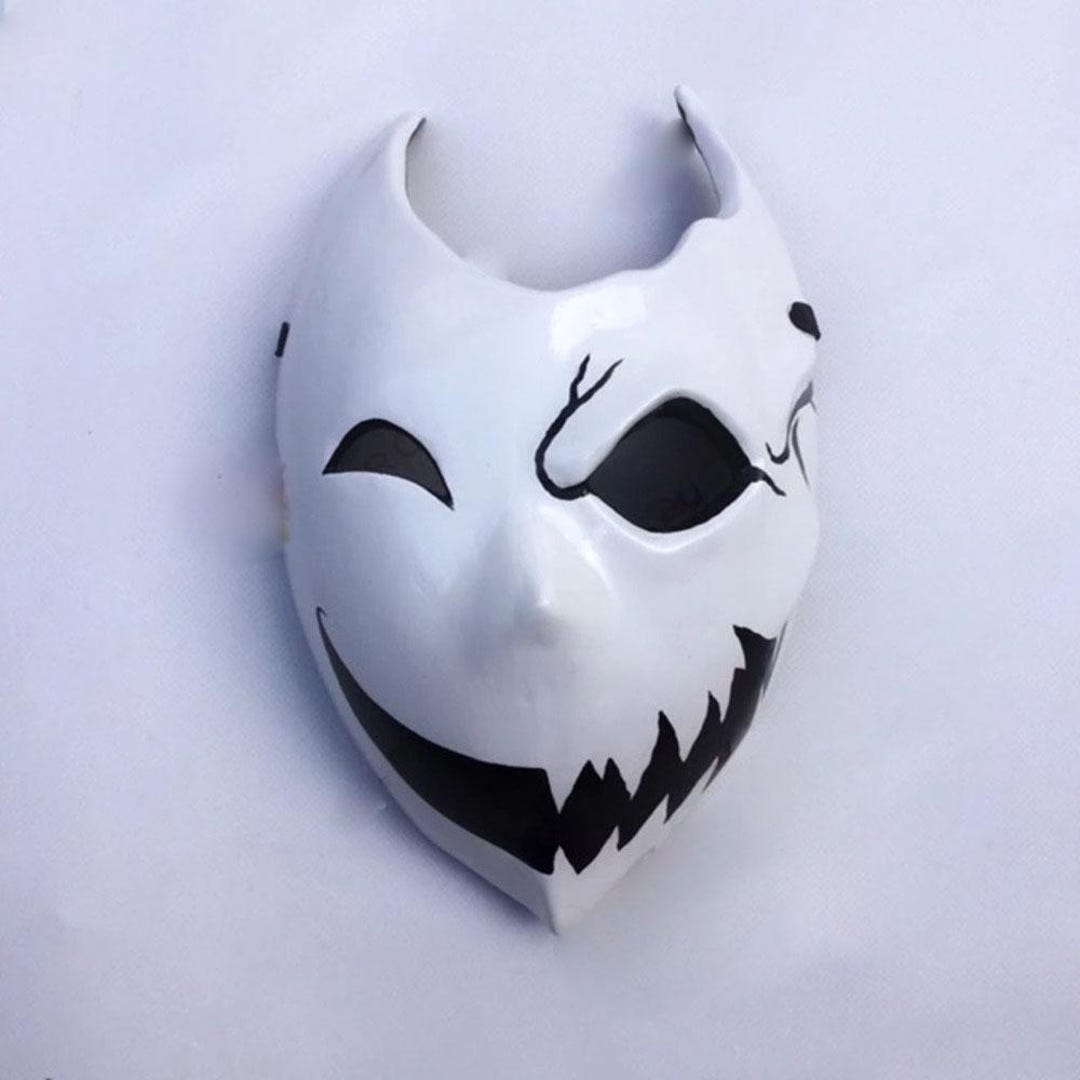 Handmade Half Face Half Face Halloween Mask Wooden Mask Cosplay Custom ...