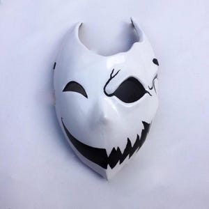 Handmade Monster Half Face Halloween Scary Mask Wooden Mask Cosplay ...