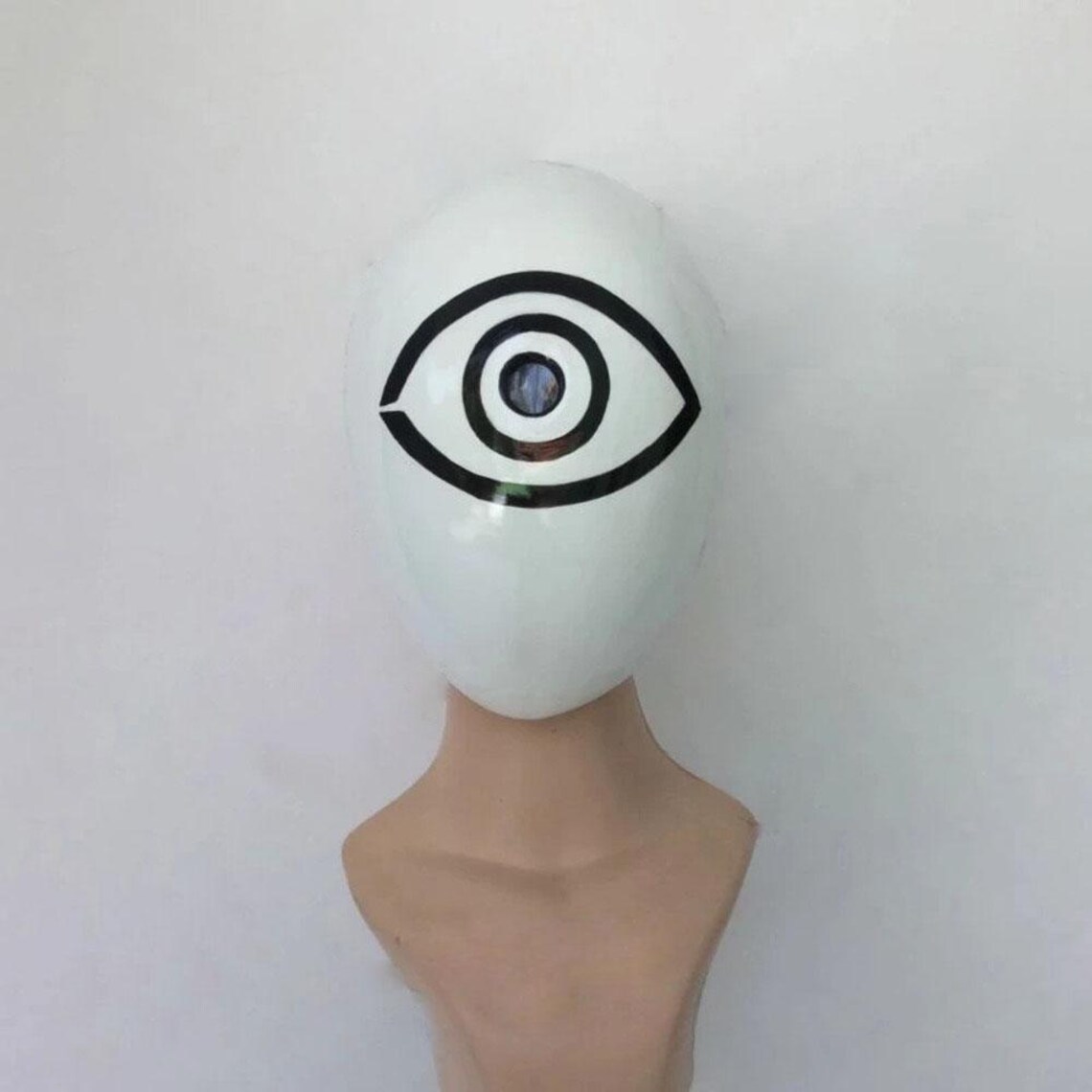 One Eye Mask Ghost No Face Wooden Handmade Mask Cosplay (accept Custom ...
