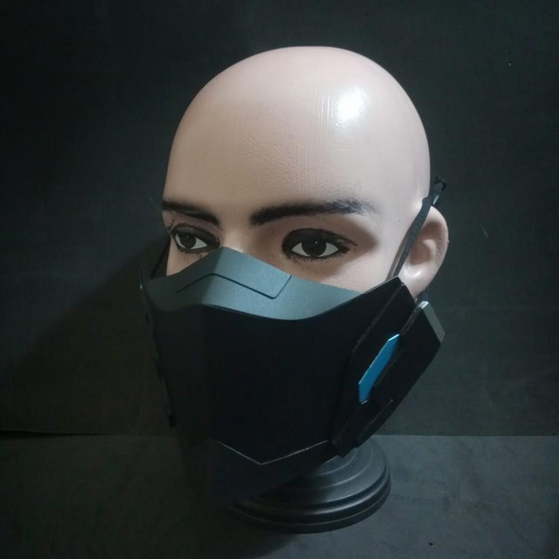 Handmade Black Half Mask: Cosplay Squad Leader - PVC & Foam - Etsy