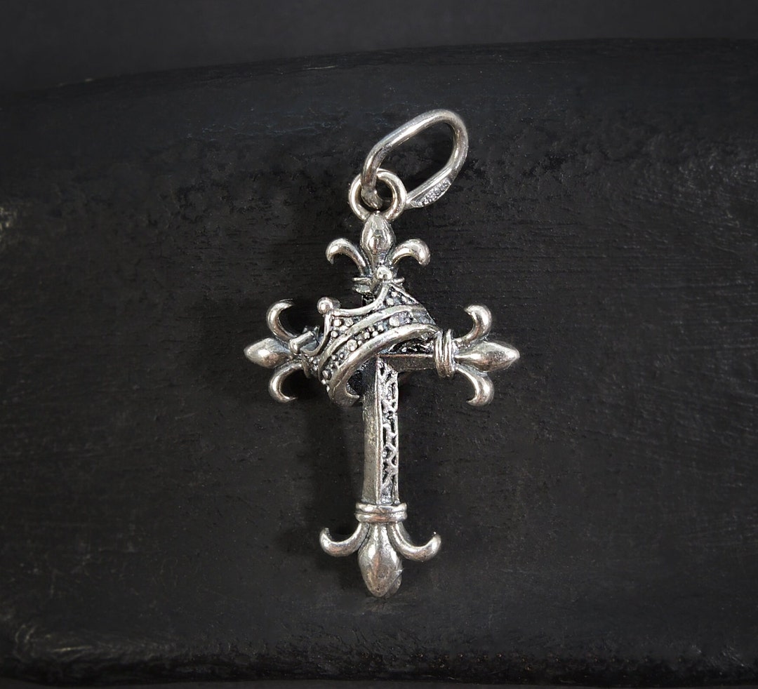King Crown Cross Pendant, King of Kings Cross Charm, Fleury Cross ...