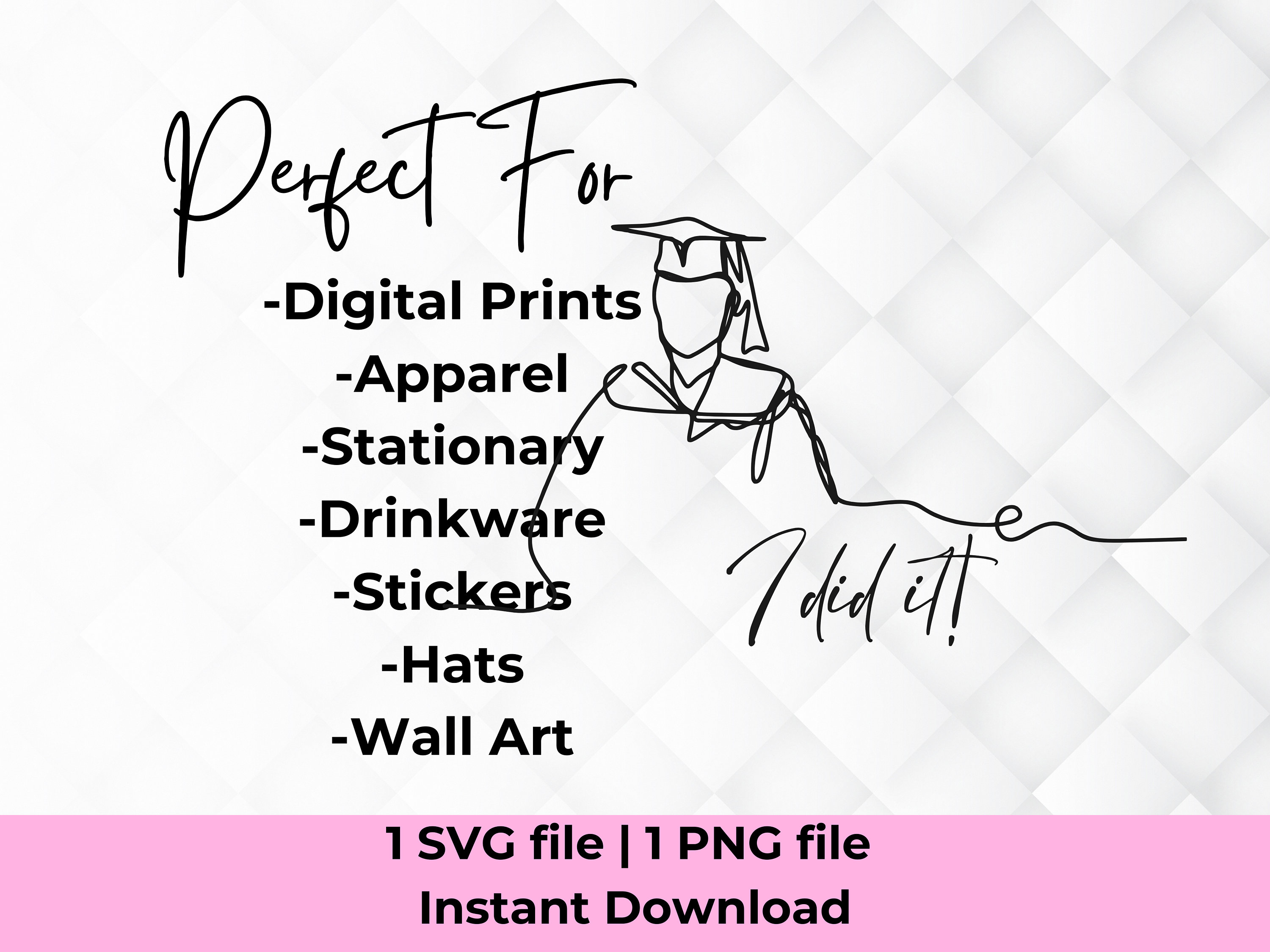 Graduation SVG, Proud Graduate Svg Clipart, Graduation Cap Svg, I Did ...