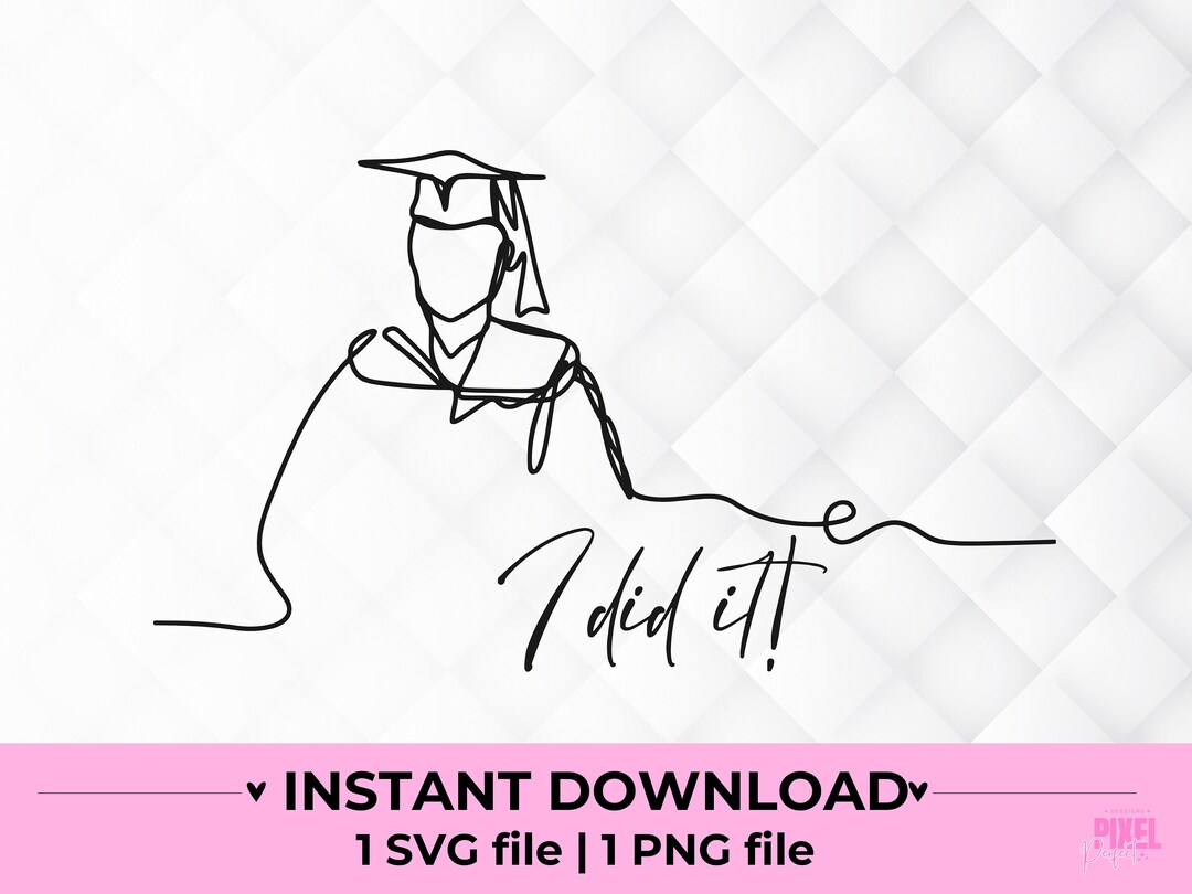 Graduation SVG, Proud Graduate Svg Clipart, Graduation Cap Svg, I Did ...