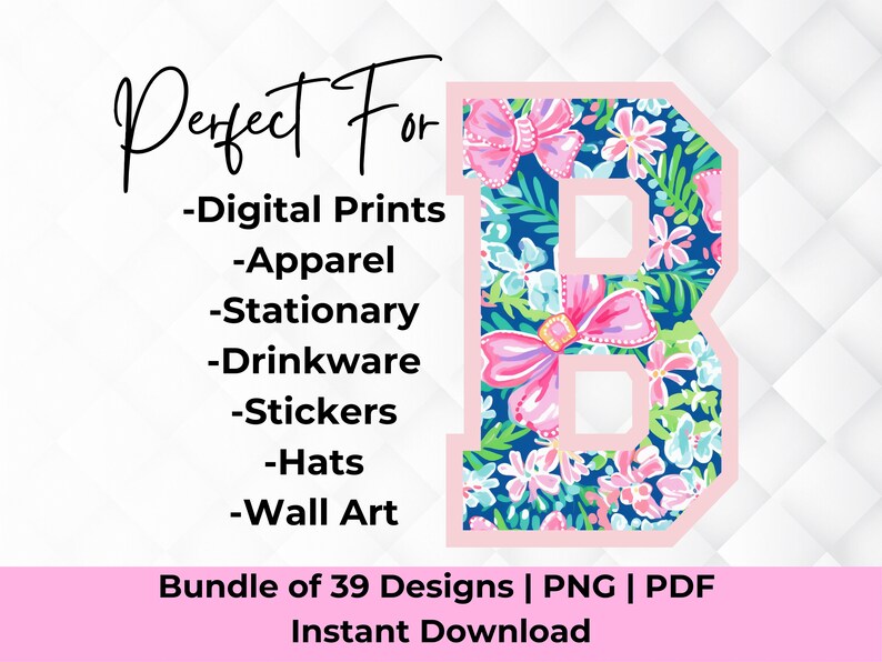 Coquette Alphabet PNG Bundle Alphabet Png Coquette Bow Alphabet Bundle ...