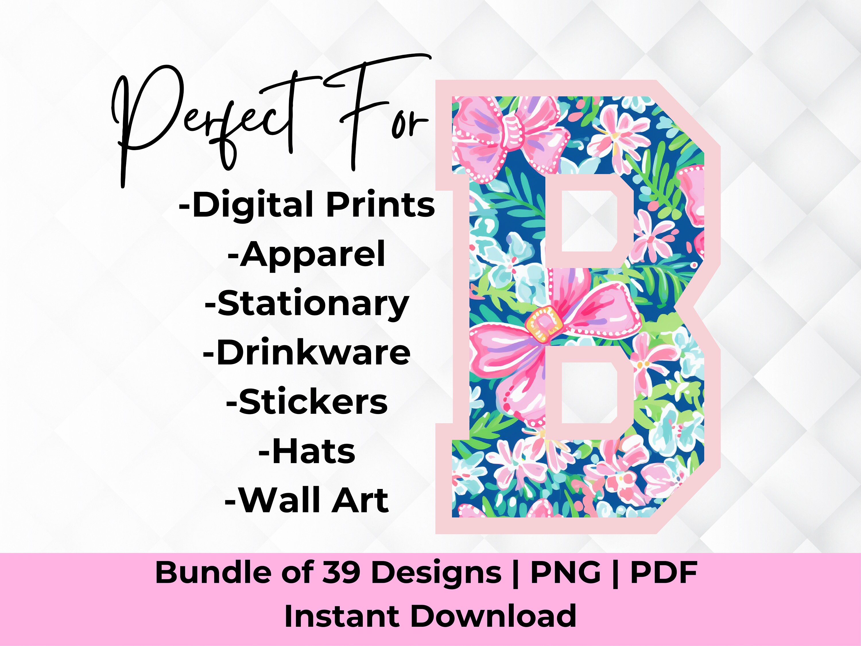 Coquette Alphabet PNG Bundle Alphabet Png Coquette Bow Alphabet Bundle ...