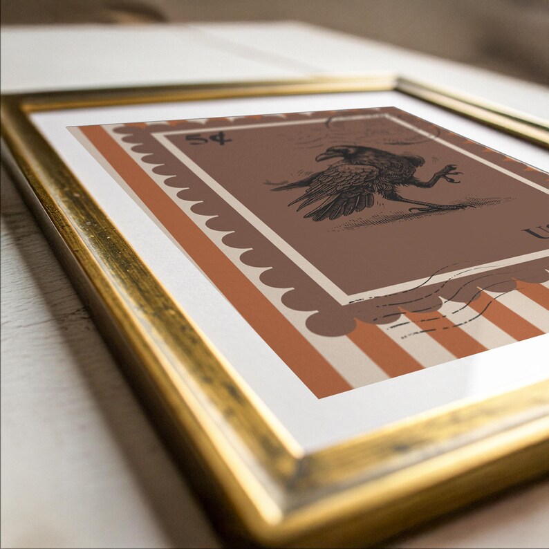 Vintage Crow Illustration - Dark Moody Wall Art, Classic Sketch Style ...