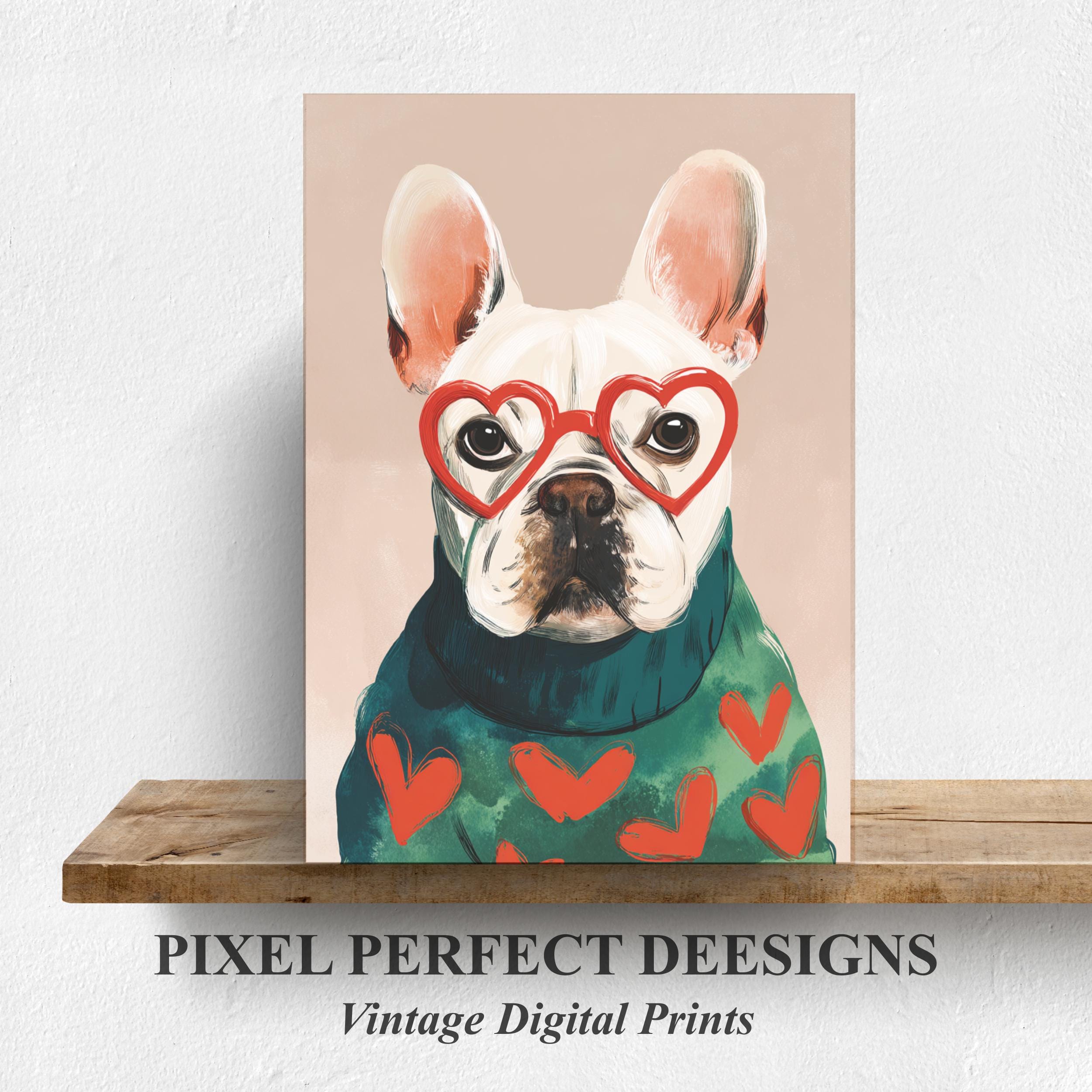 Printable Valentine’s Dog Portraits, Gallery Wall Set Bundle of 12 ...