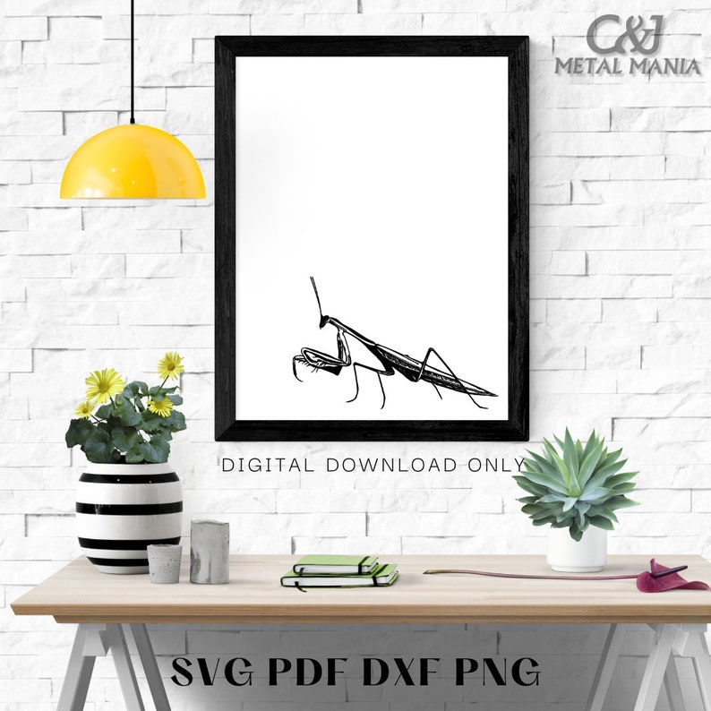 Praying Mantis .svg .dxf, .png, .pdf Digital File for Cutting, Printing ...