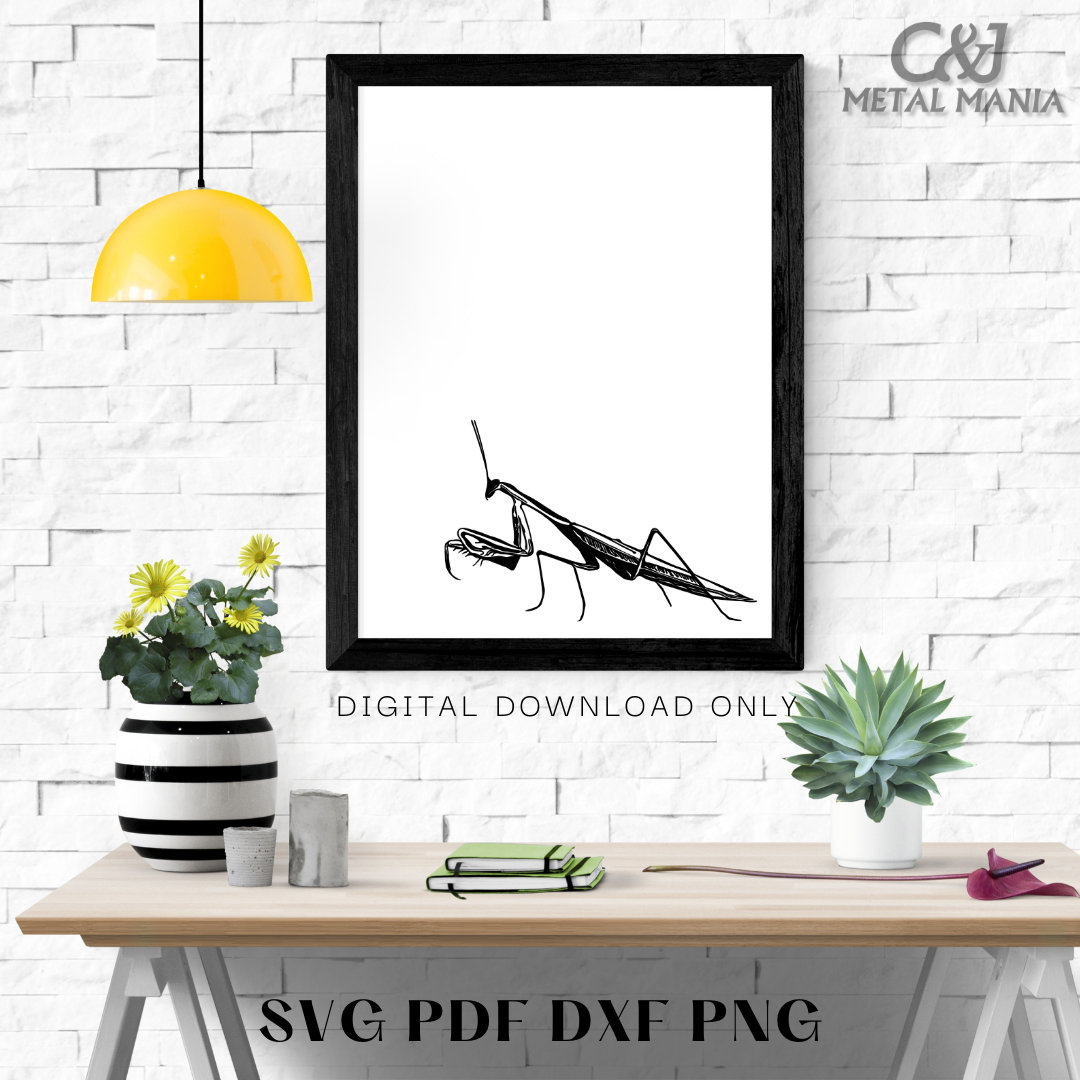 Praying Mantis .svg .dxf, .png, .pdf Digital File for Cutting, Printing ...