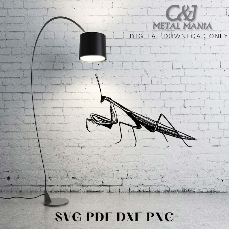 Praying Mantis .svg .dxf, .png, .pdf Digital File for Cutting, Printing ...