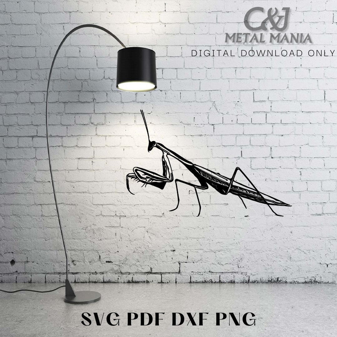 Praying Mantis .svg .dxf, .png, .pdf Digital File for Cutting, Printing ...