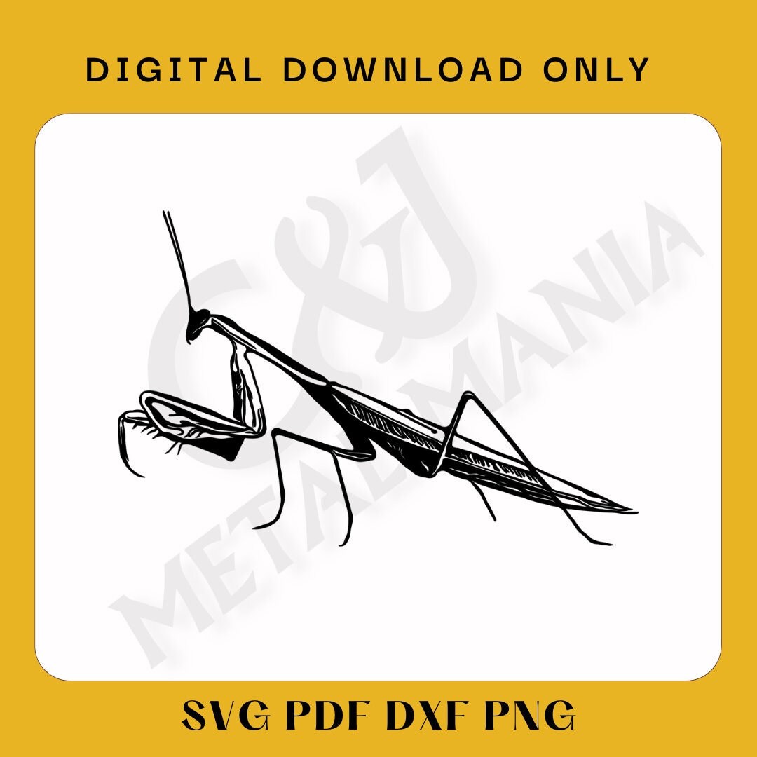 Praying Mantis .svg .dxf, .png, .pdf Digital File for Cutting, Printing ...