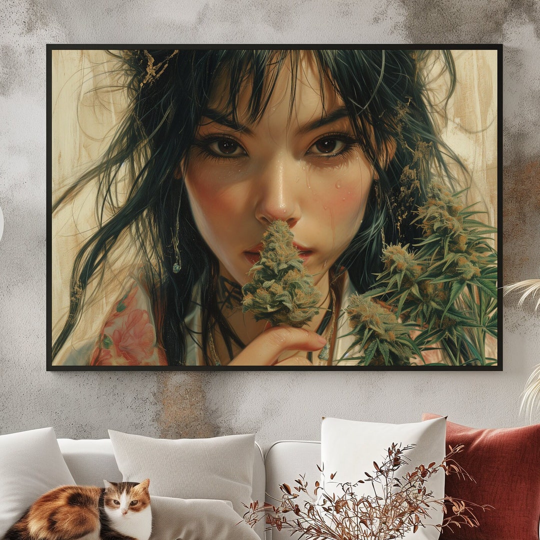 Weed Girl Wall Art tears of Joy Poster - Etsy