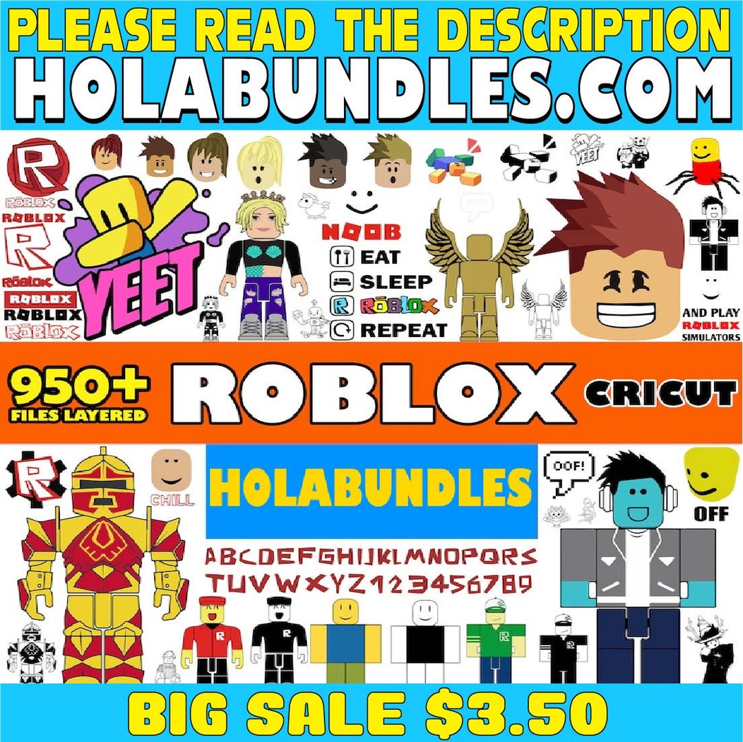 Roblox Svg Bundle, Roblox Png, Roblox Boy Svg, for Cricut, Birthday Svg ...