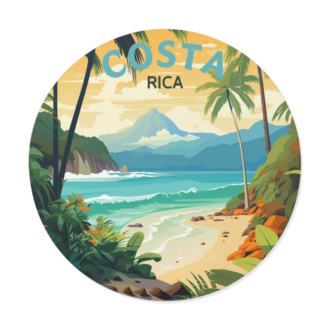 Costa Rica Travel Vinyl Sticker Decal Luggage, Laptop, Notebook ...