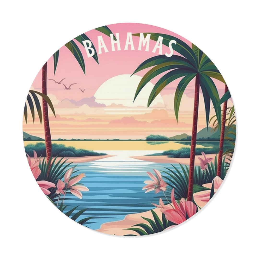 Bahamas - Caribbean Vinyl Sticker Decal - Travel, Luggage, Laptop ...