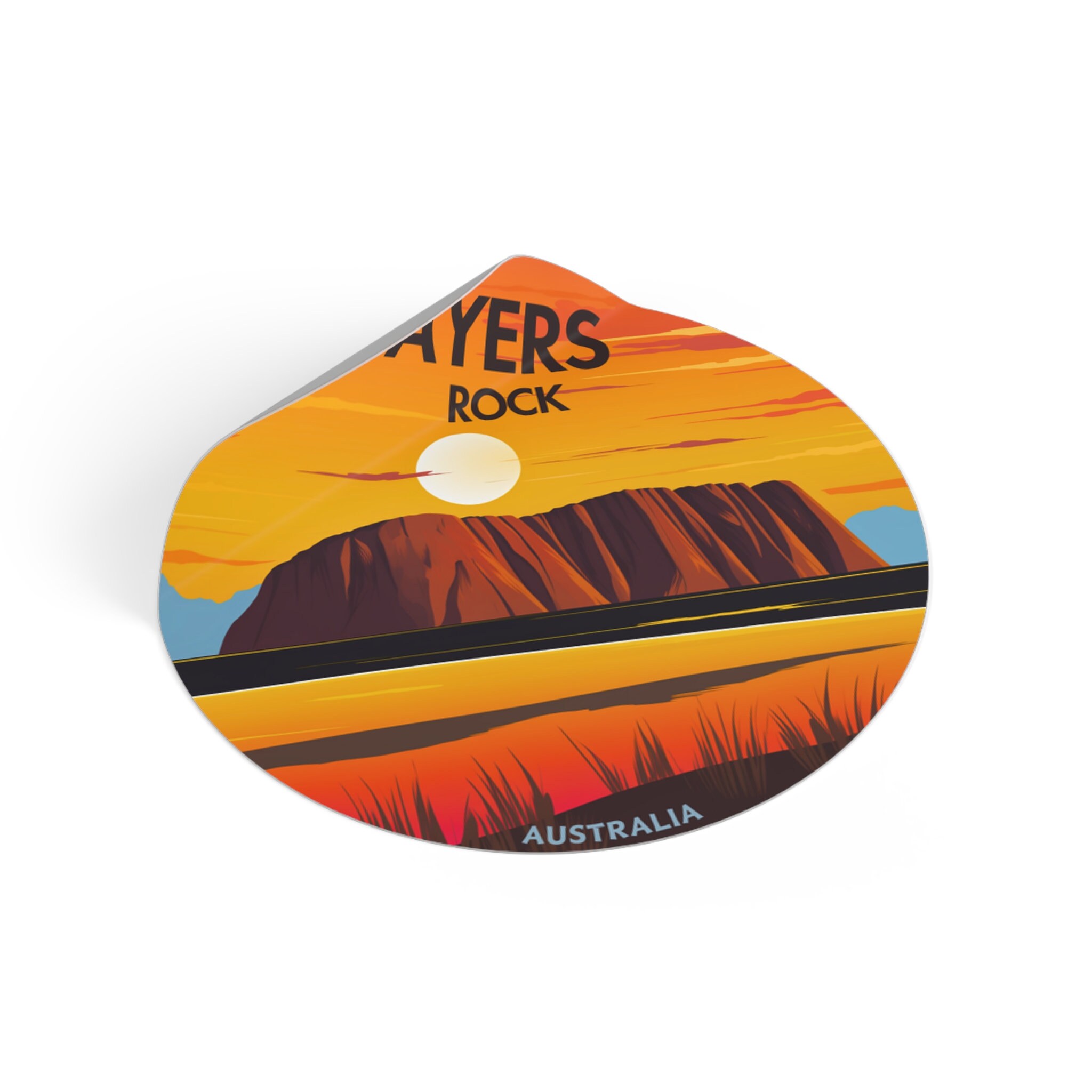 Ayers Rock Uluru Australia Vinyl Sticker Decal Travel, Luggage, Laptop ...