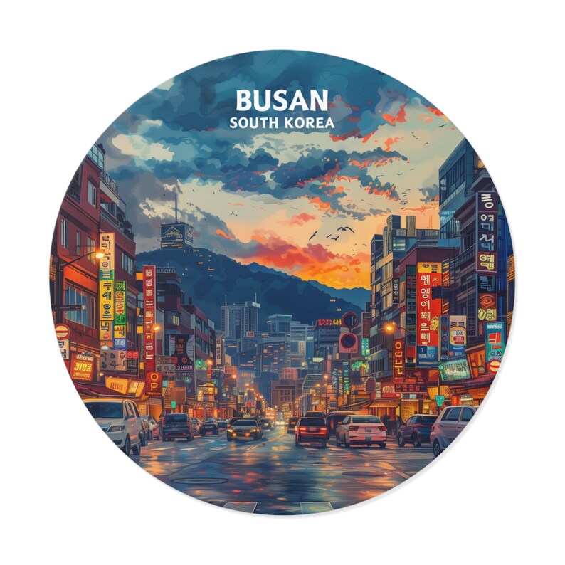 Busan South Korea Vinyl Sticker Decal - Travel, Luggage, Laptop ...