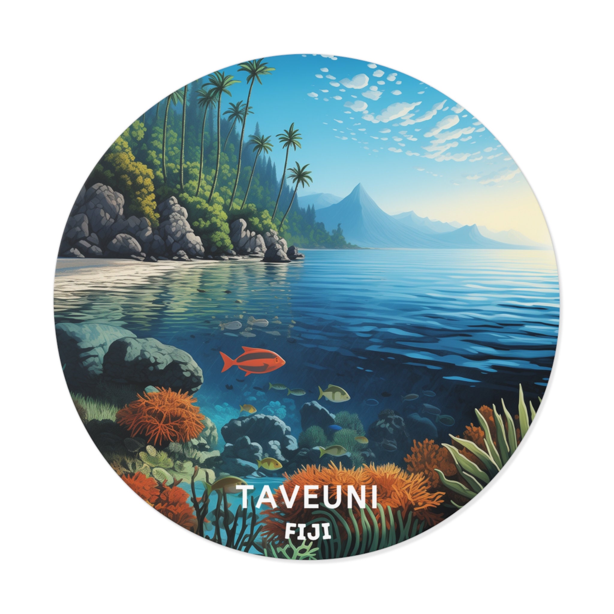 Taveuni Island Fiji Vinyl Sticker Decal Travel, Luggage, Laptop ...