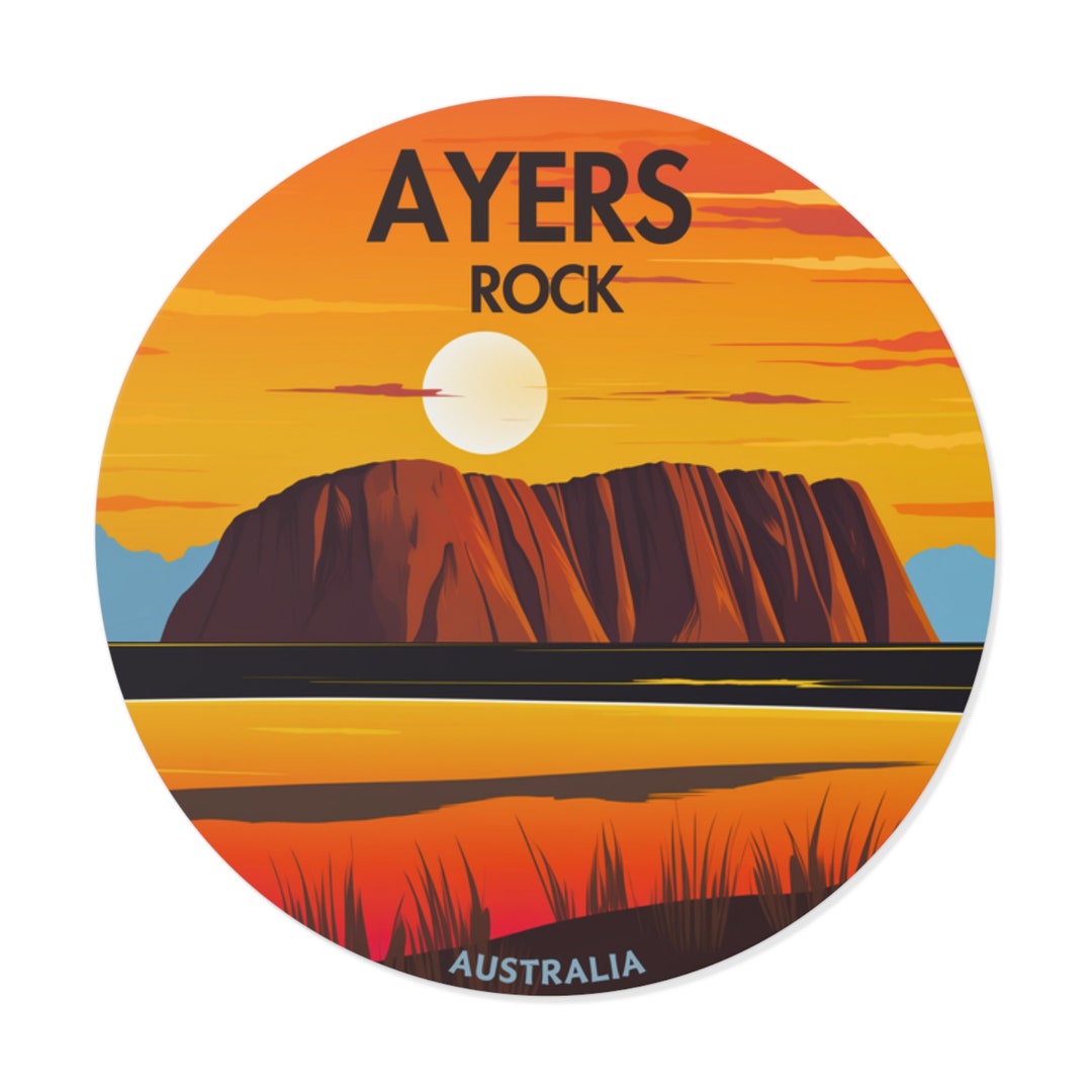 Ayers Rock Uluru Australia Vinyl Sticker Decal - Travel, Luggage ...