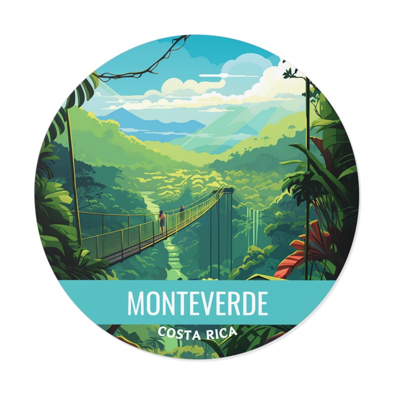 Monteverde, Costa Rica Central America Travel Vinyl Sticker Decal ...