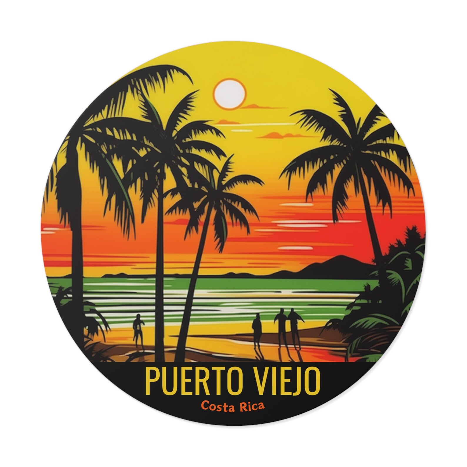 Puerto Viejo, Costa Rica Travel Vinyl Sticker Decal Luggage, Laptop ...