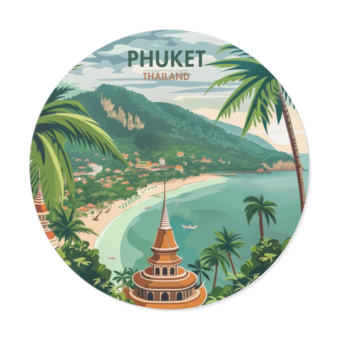 Phuket Thailand Vinyl Sticker Decal - Travel, Luggage, Laptop, Notebook ...