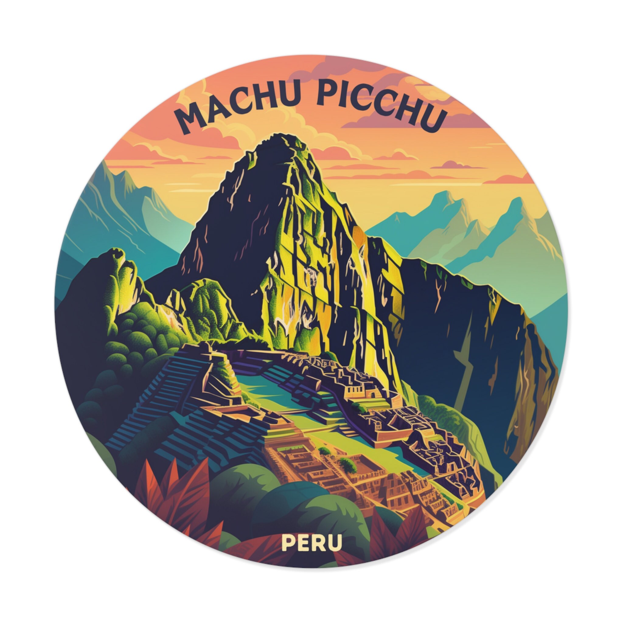 Machu Picchu Peru Vinyl Sticker Decal travel, Luggage, Laptop, Notebook ...