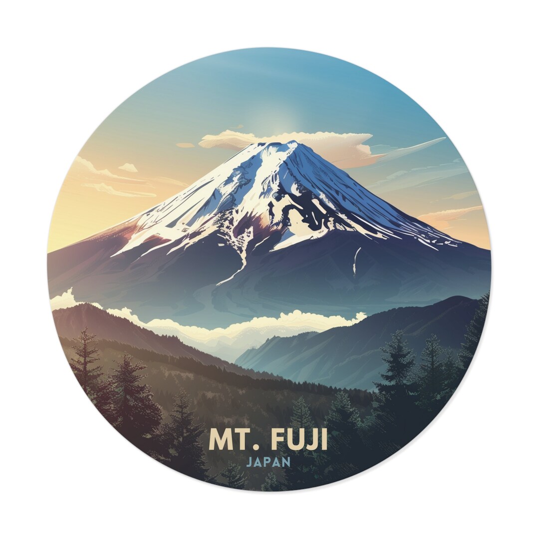 Mt. Fuji Japan Vinyl Sticker Decal Travel, Luggage, Laptop, Notebook ...