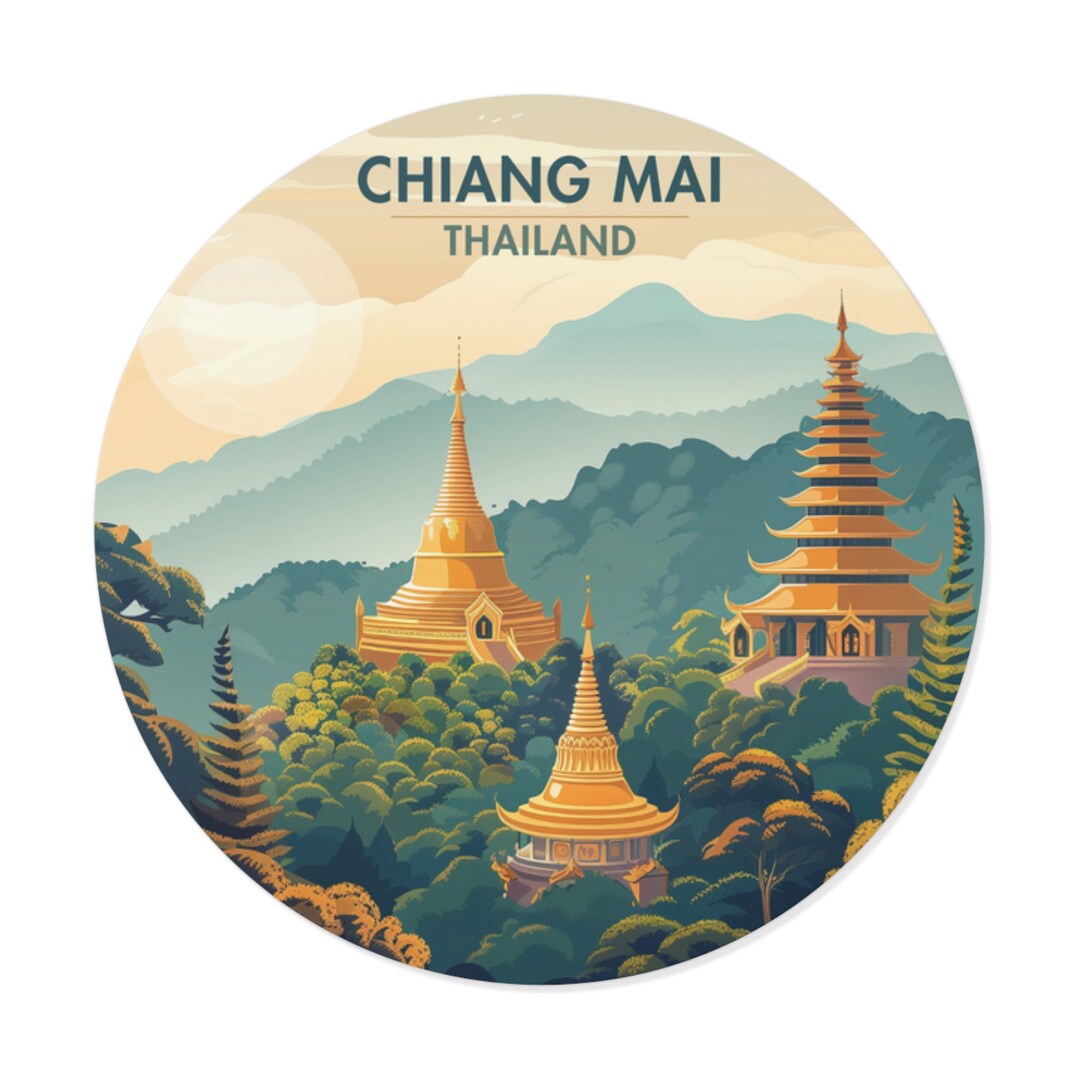 Chiang Mai Thailand Vinyl Sticker Decal Travel, Luggage, Laptop ...