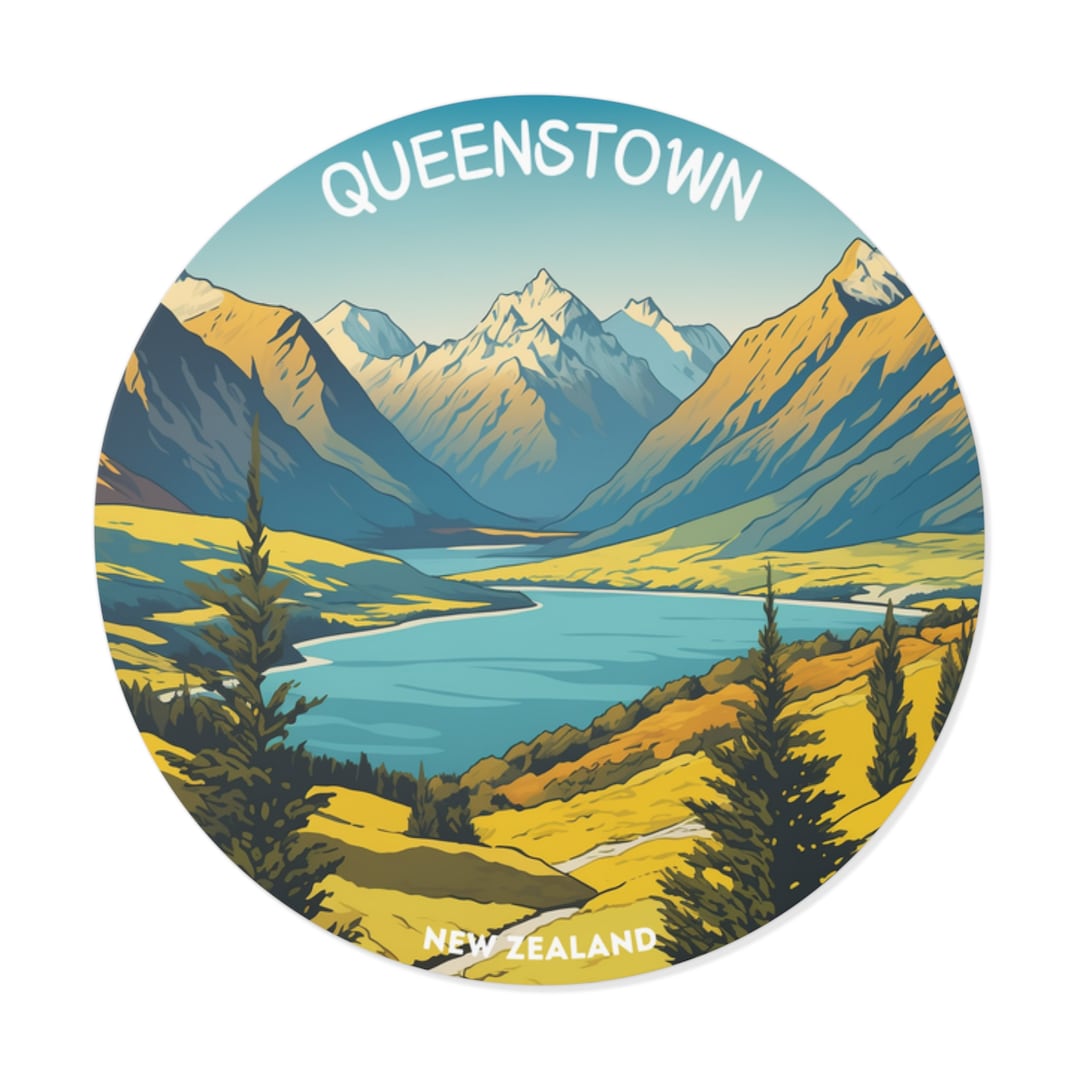 Queenstown, New Zealand Vinyl Sticker Decal - Travel, Luggage, Laptop ...