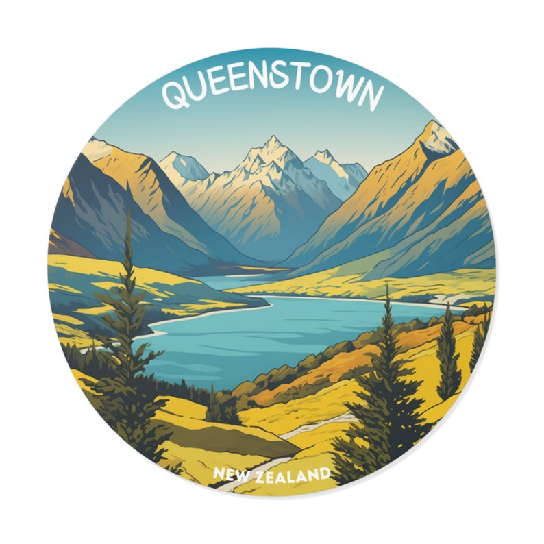 Queenstown, New Zealand Vinyl Sticker Decal Travel, Luggage, Laptop ...