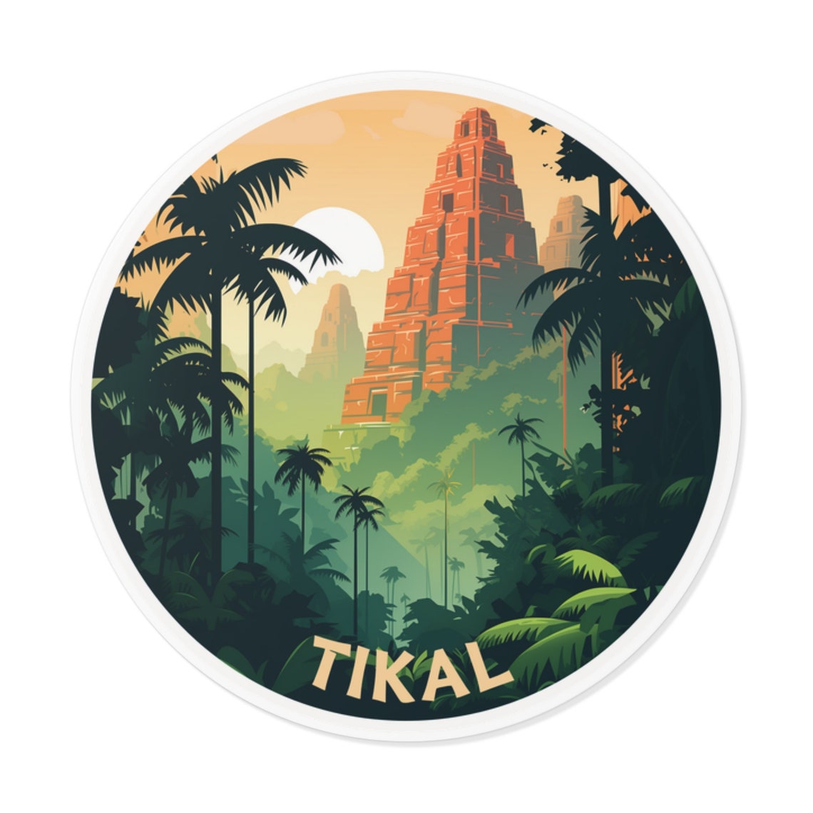 Tikal Guatemala Mayan Ruins Vinyl Sticker Decal Travel, Laptop ...