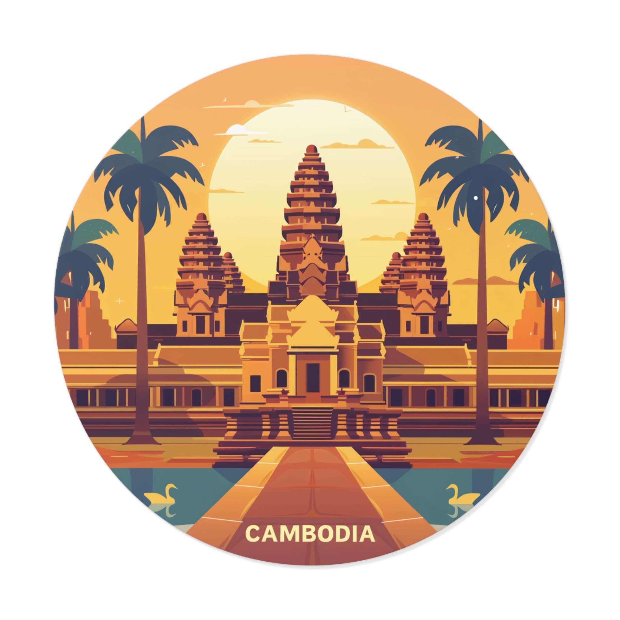 Cambodia Vinyl Sticker Decal Travel, Luggage, Laptop, Notebook, Journal ...