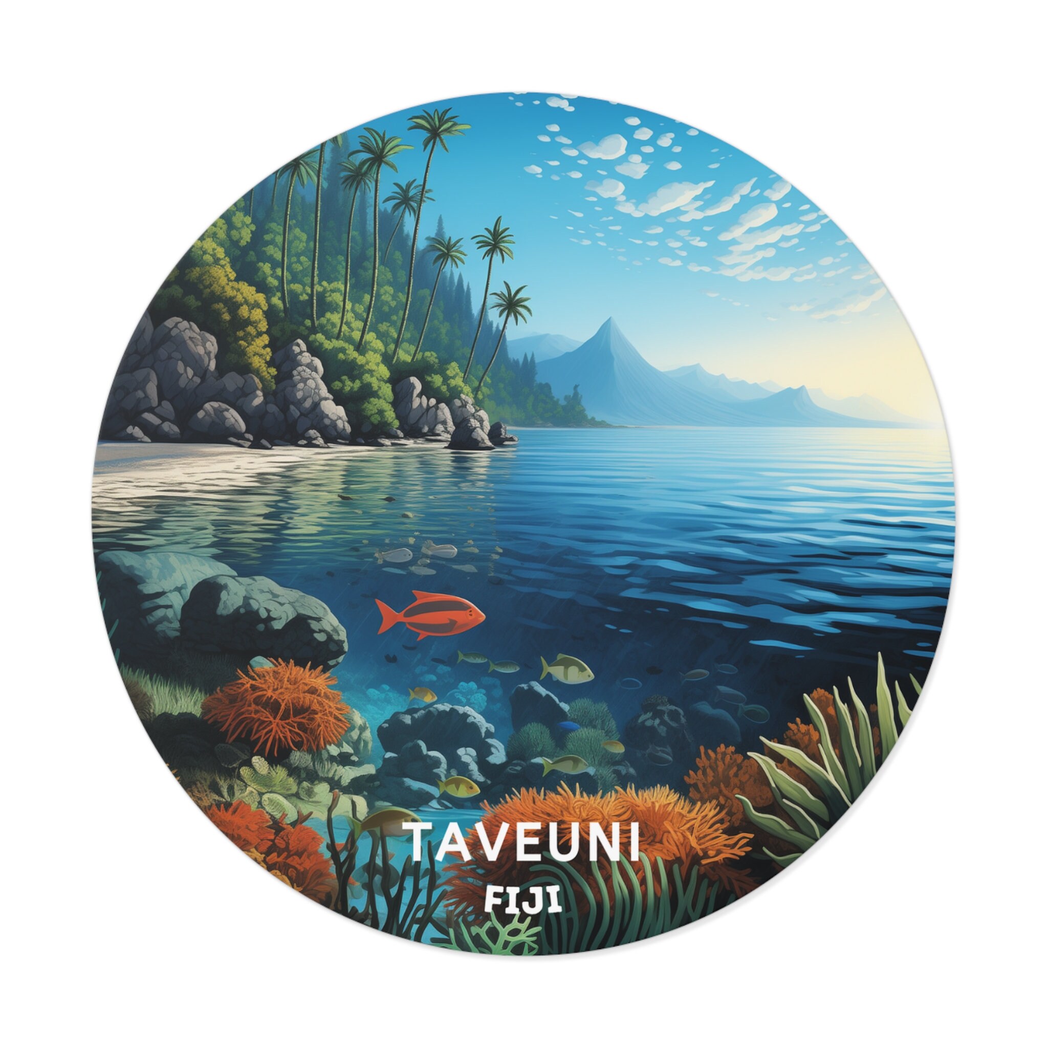 Taveuni Island Fiji Vinyl Sticker Decal Travel, Luggage, Laptop ...