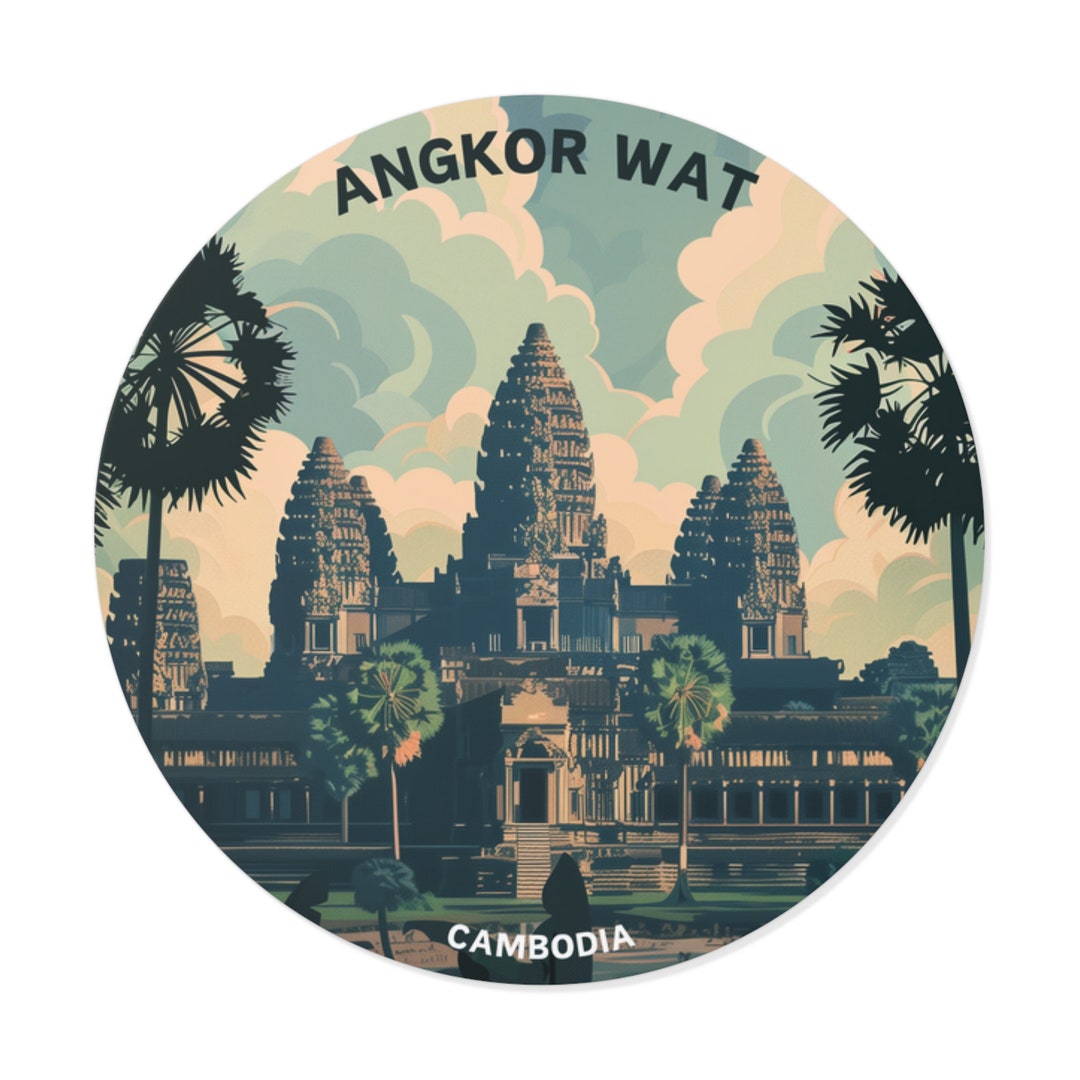 Angkor Wat Cambodia Vinyl Sticker Decal - Travel, Luggage, Laptop ...