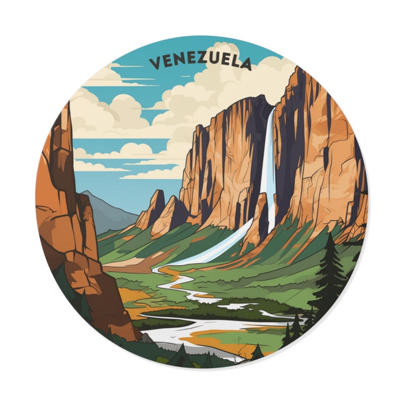 Venezuela Vinyl Sticker Decal - Travel, Luggage, Laptop, Notebook ...