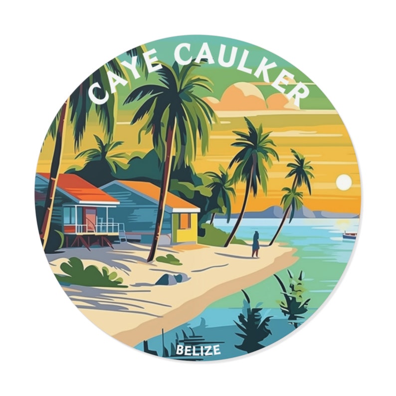 Caye Caulker - Belize Vinyl Sticker Decal - Travel, Luggage, Laptop ...
