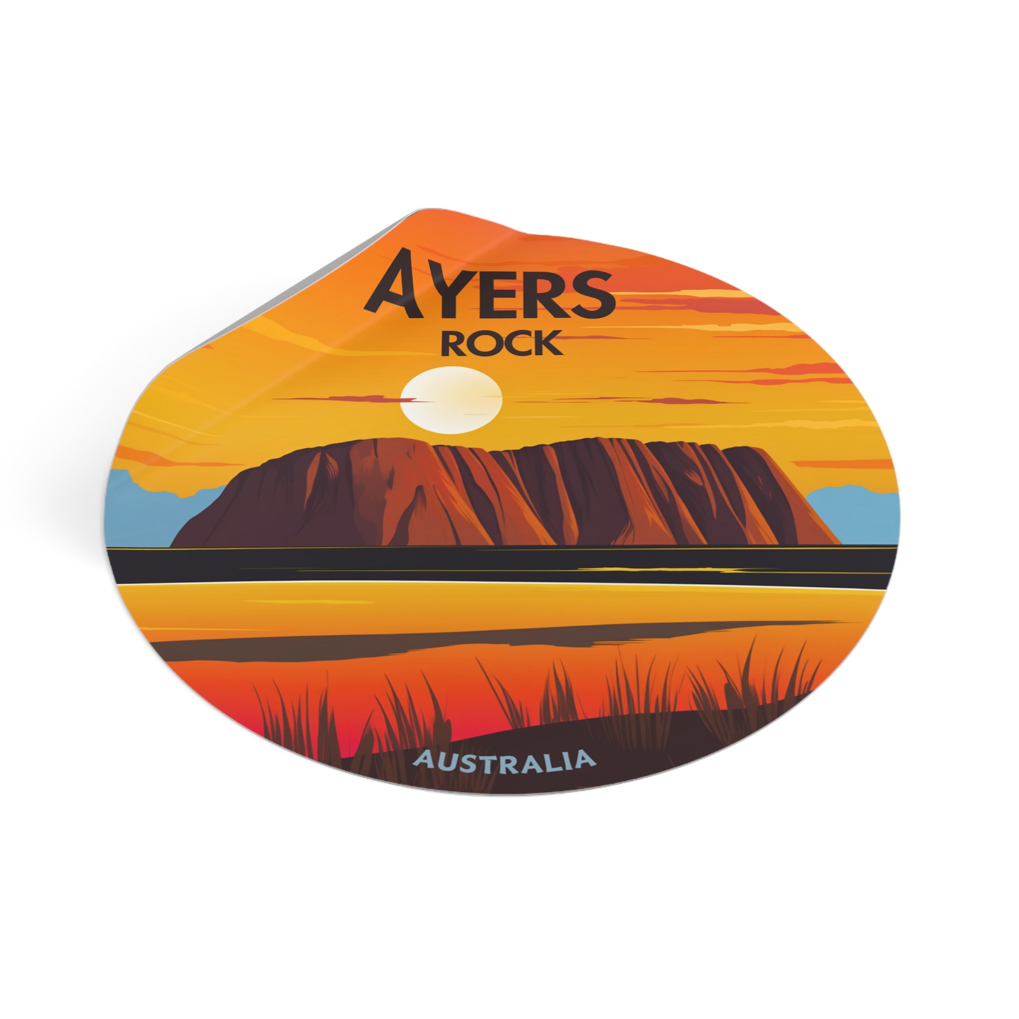 Ayers Rock Uluru Australia Vinyl Sticker Decal Travel, Luggage, Laptop ...
