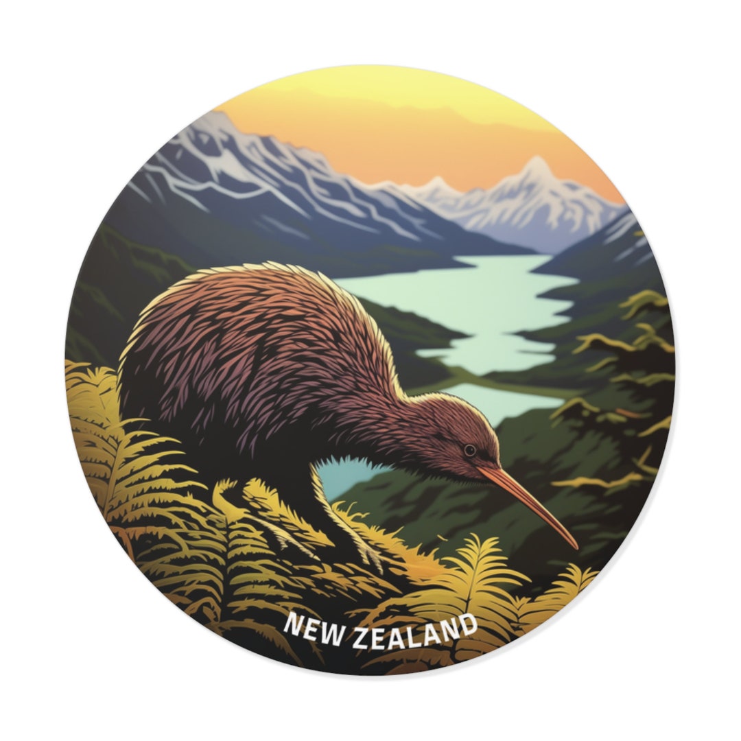 New Zealand Kiwi Bird Vinyl Sticker Decal - Travel, Laptop, Notebook ...