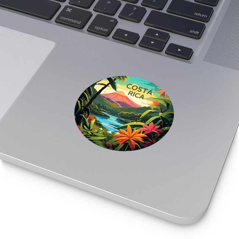 Costa Rica Tropical Travel Vinyl Sticker Decal - Luggage, Laptop ...